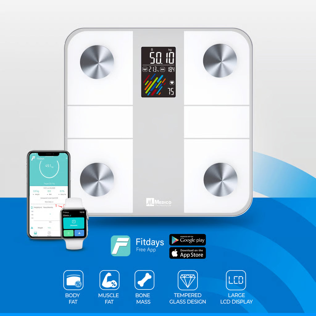 Smart Weight Scale - Heart Rate & Wireless App Control– WellnessBazaar.pk